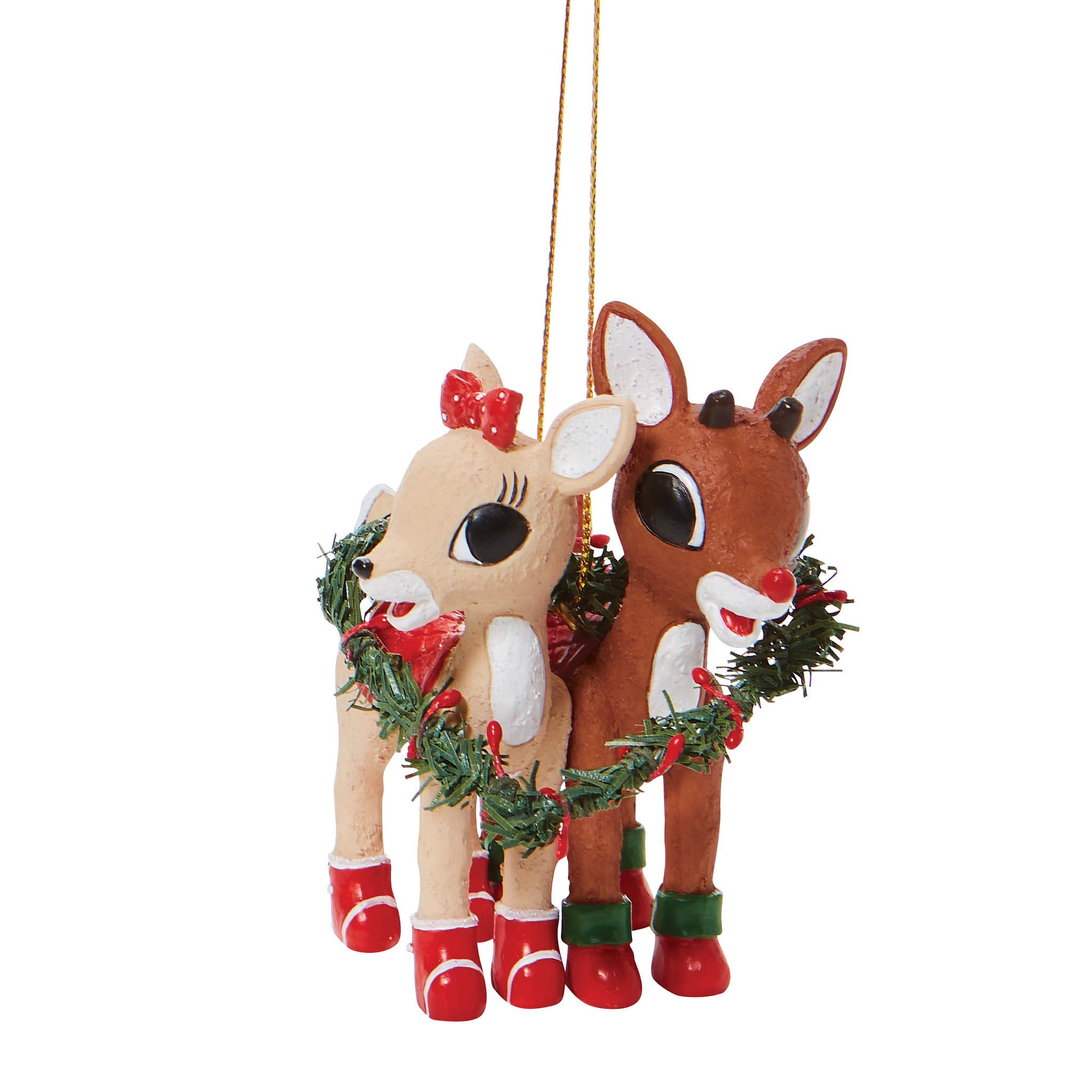 Department 56 Rudolph The Red-Nosed Reindeer and Clarice Heart Garland ...