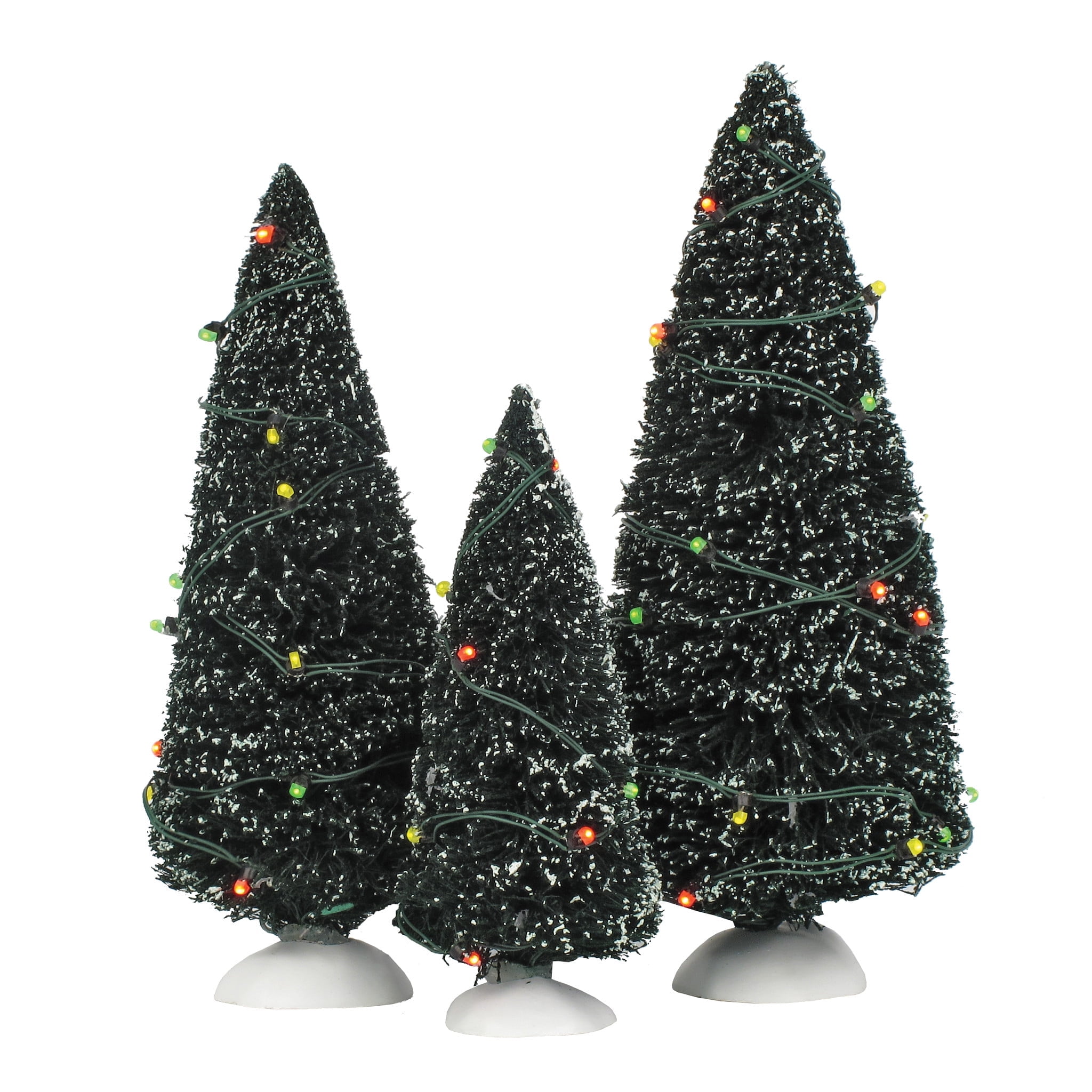 Department 56 Twinkling Lit Trees Green Village Accessory Set of 3 8 ...