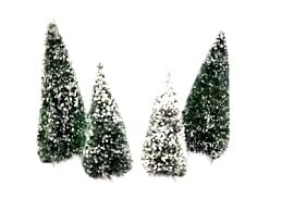 Department 56 Village: Frosted Topiary Trees Set of 4 Pieces (5201-9 ...