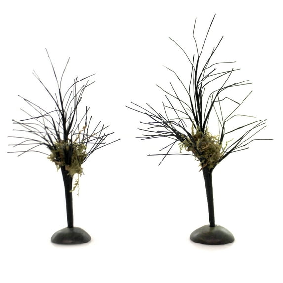 Department 56 Villages Midnight Moss Trees Set/2 - Set 2 Trees 8.5 Inch ...