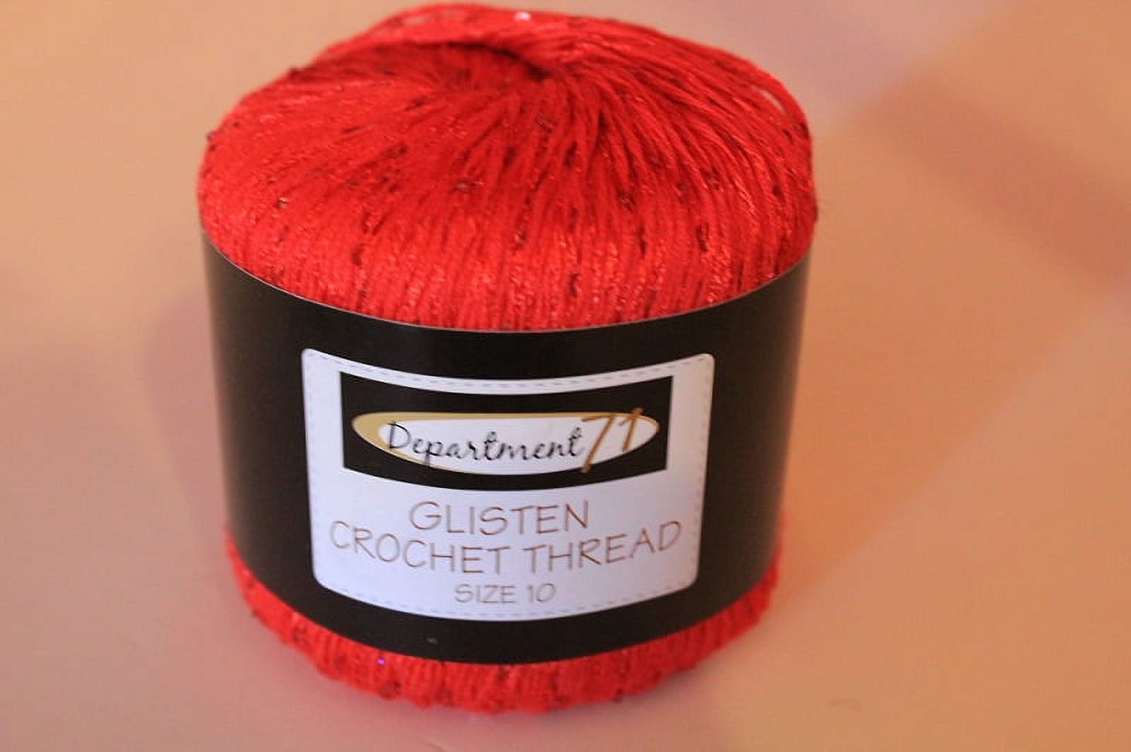 Department 71 Glisten Red Crochet Thread Size 10 - Walmart.com
