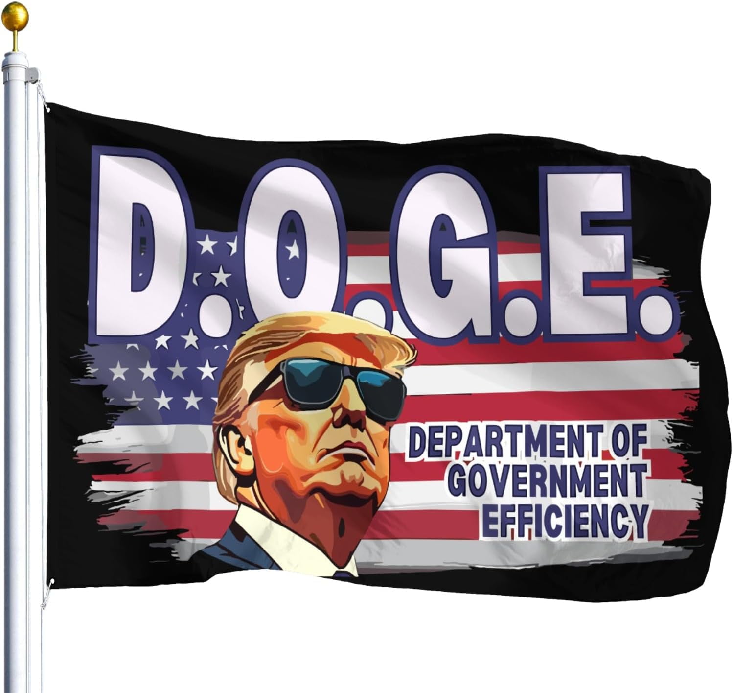 Department-Of-Government-Efficiency US Flag Flags For Room Fun Flag 3x5 ...