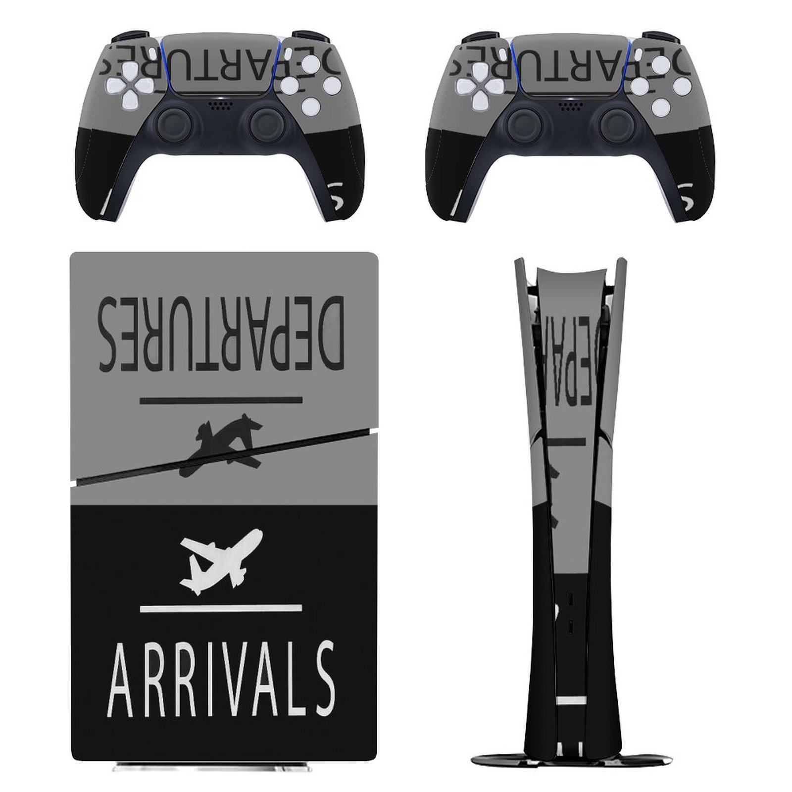 Departure And Arrivals (Gray) Designed PS5/PS5 Pro/PS5 Slim Digital ...
