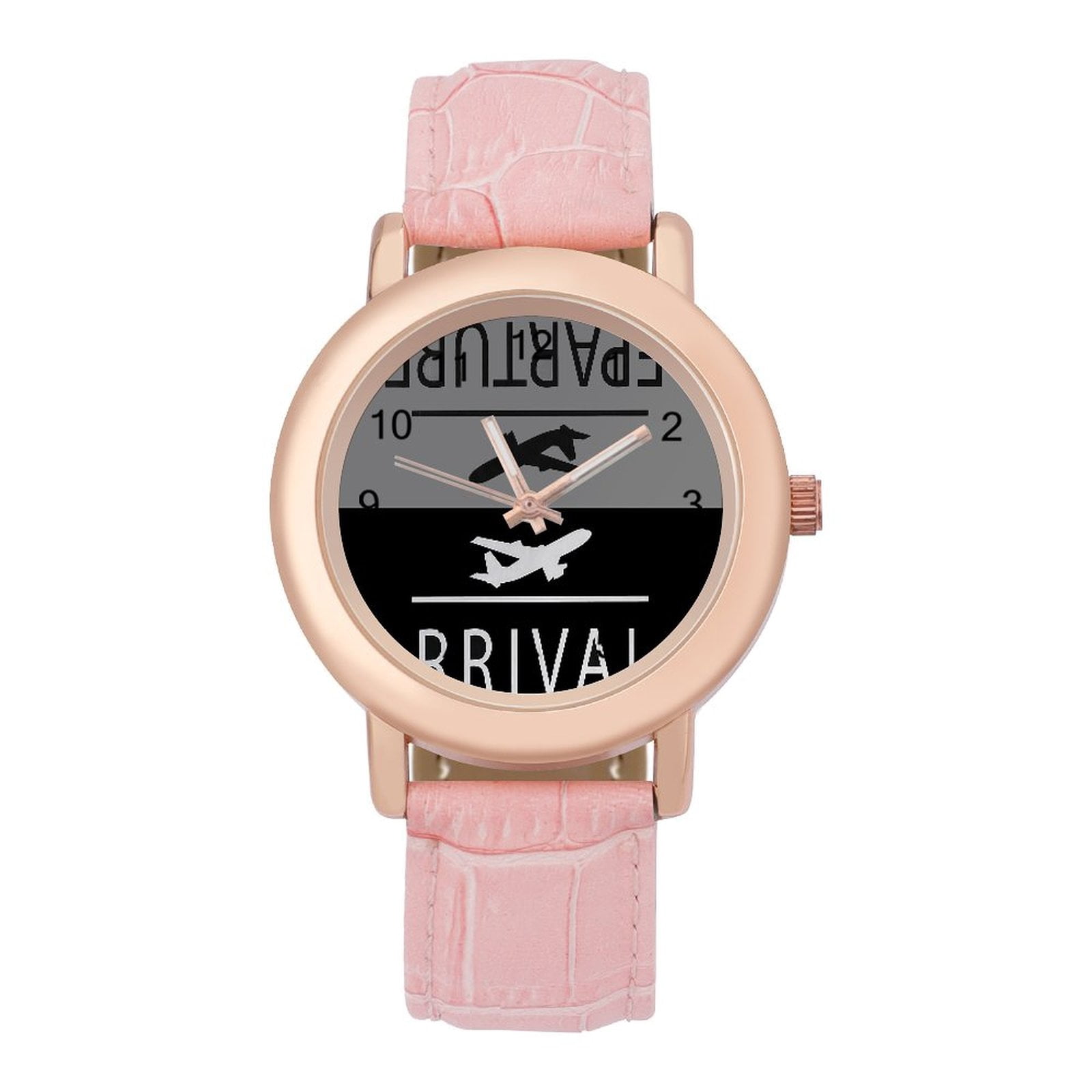 Departure And Arrivals (Gray) Designed Women's Leather Strap Watch ...