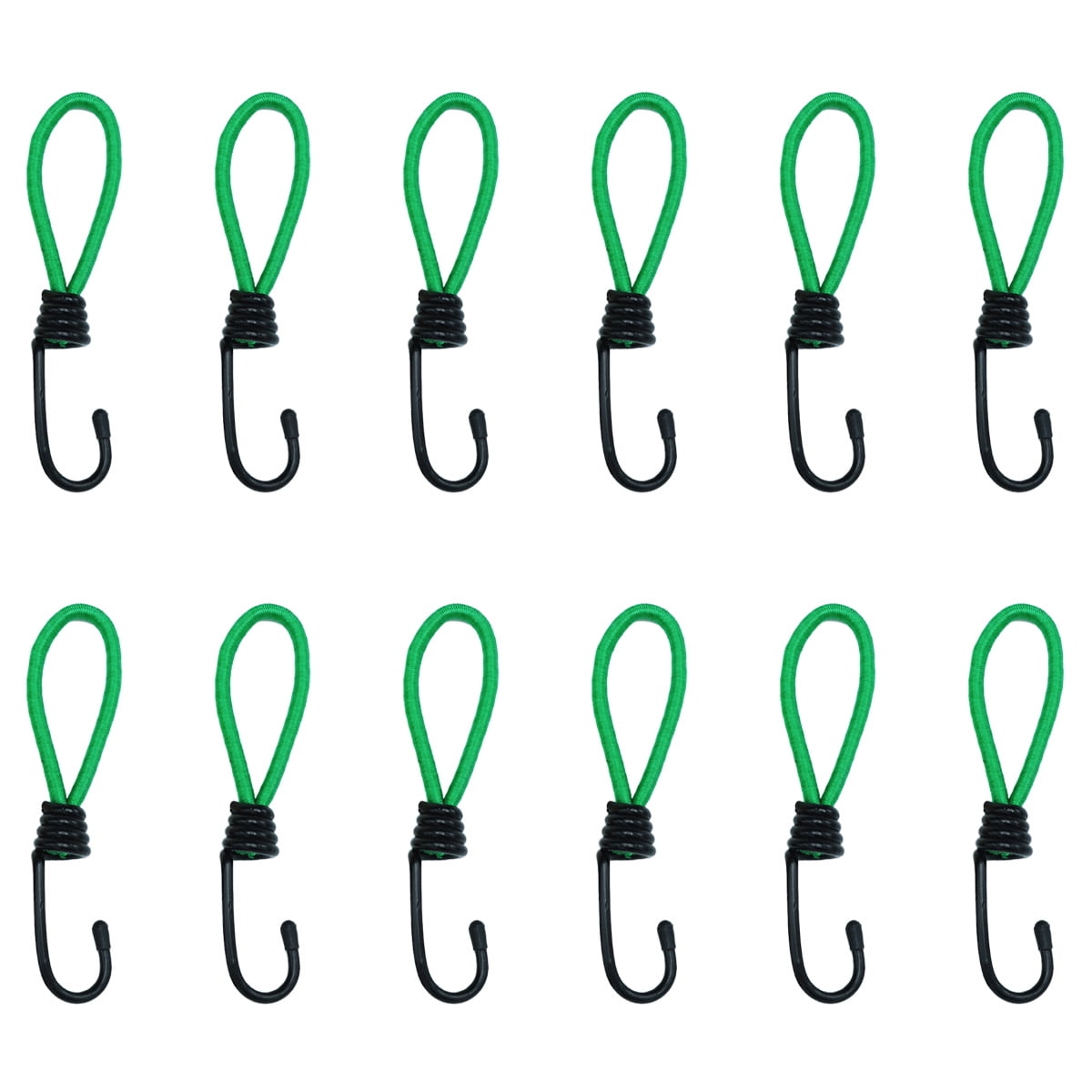 Depato 12 Pieces Elastic Hook, Elastic Tarp Hook Camping Bungee Cords ...