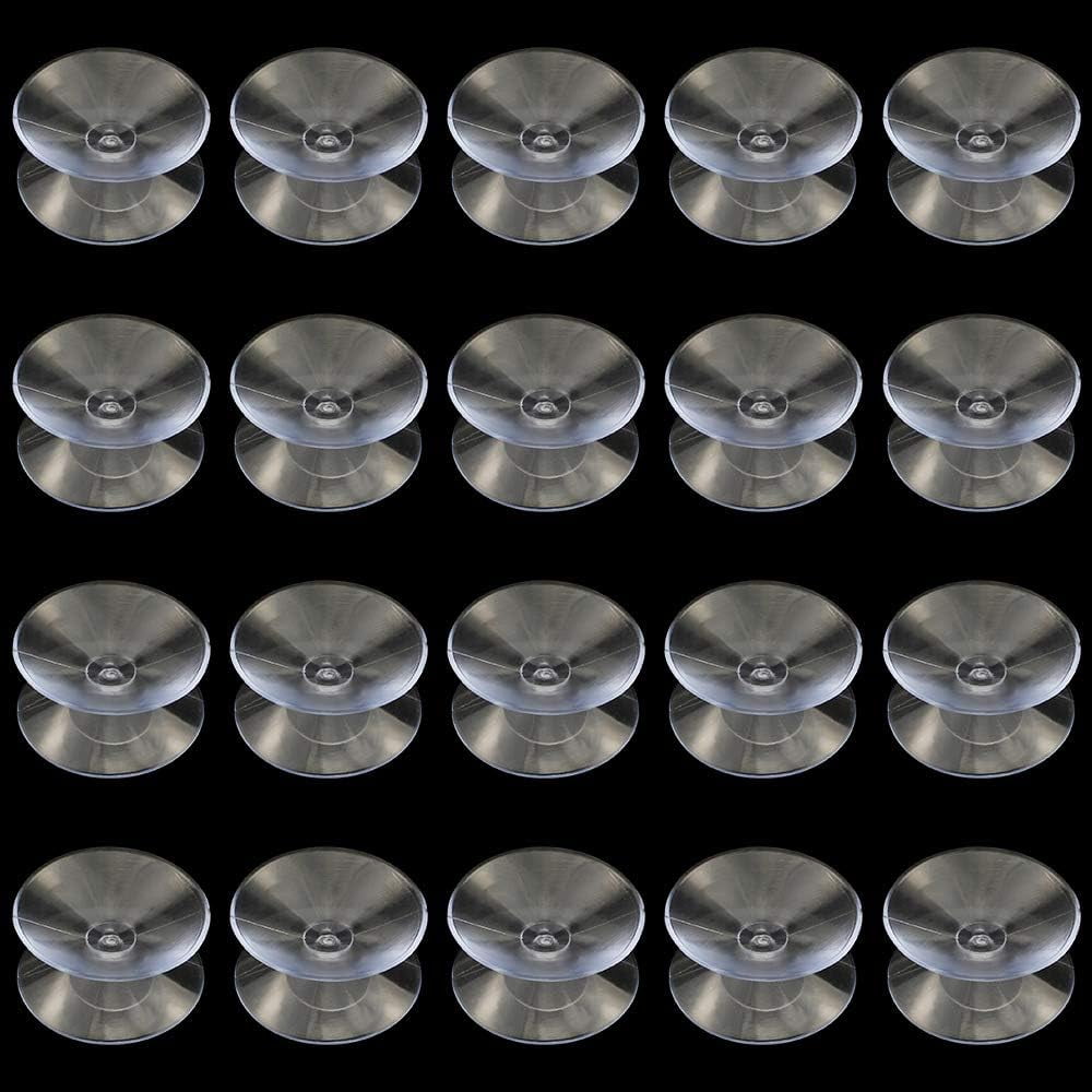 Depato 20pcs Double Sided Clear Plastic Suction Cups for Table Top ...