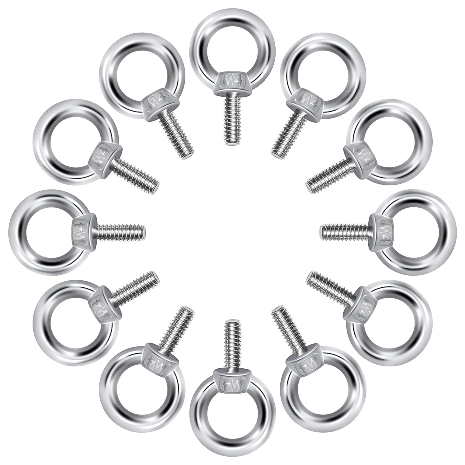 Depato Eye Bolts M4 Eye Bolts Lifting Eye Rings Thread Screws 304 ...