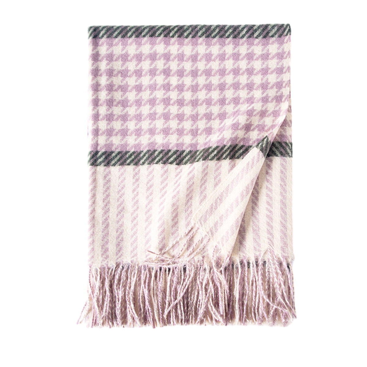 Depato Women's Plaid Blanket Winter Scarf, Warm Cozy Tartan Wrap ...