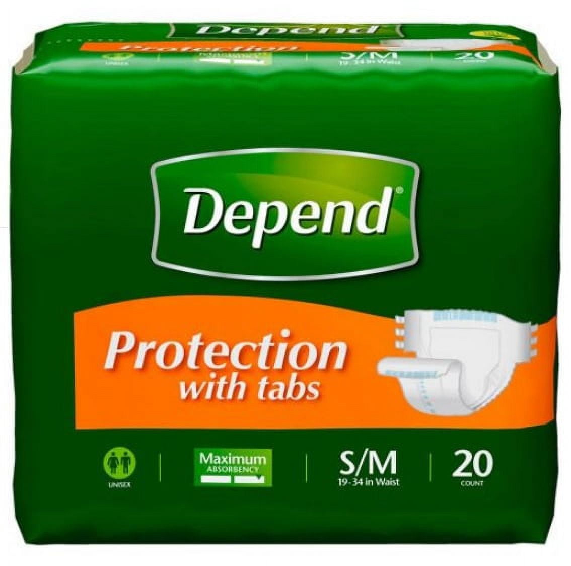Depend Adult Incontinent Brief Tab Closure, Disposable, Heavy ...