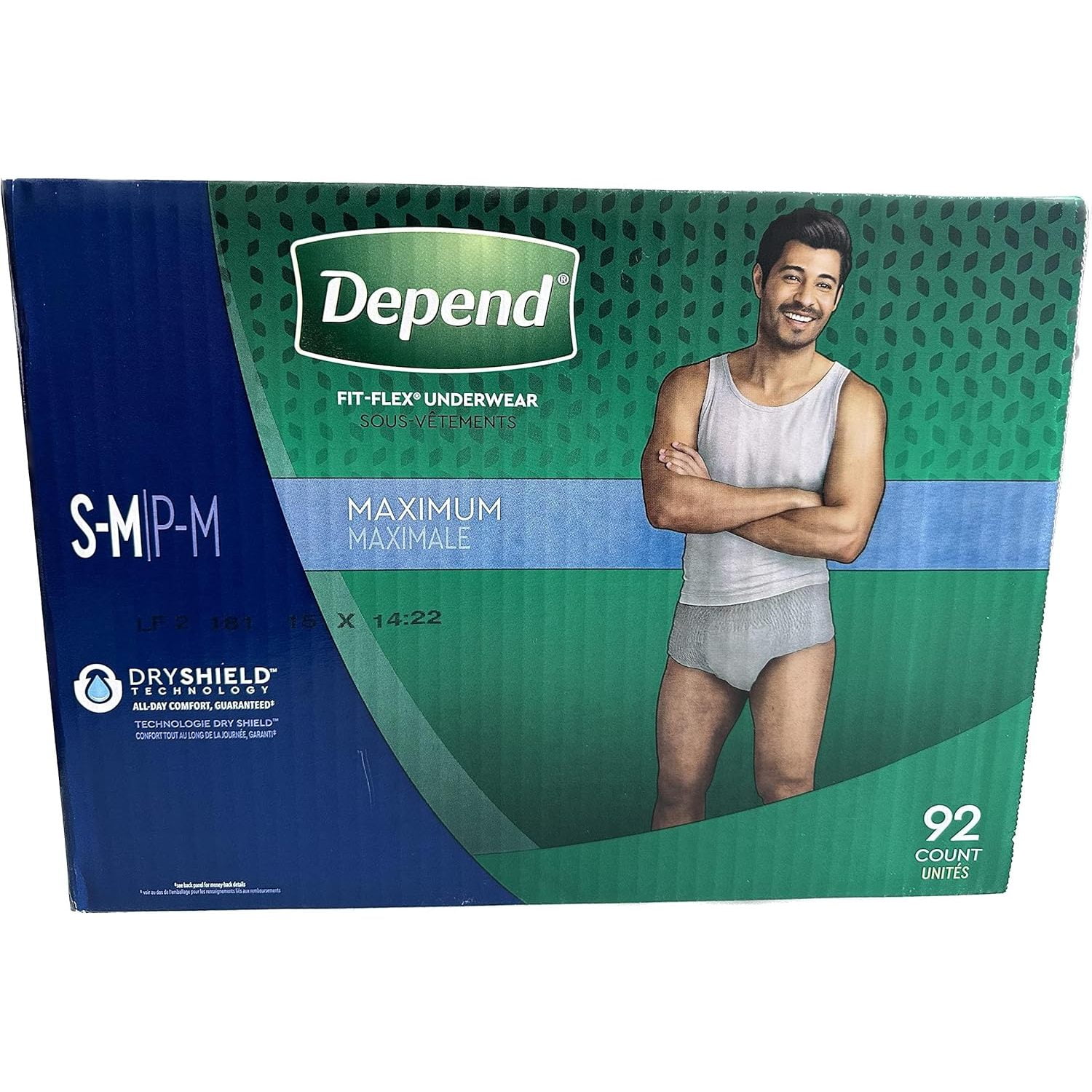 Depend FIT-Flex Max Absorbency Underwear for Men Small/Medium 92-Count: Waist 26?-34? - Walmart.com