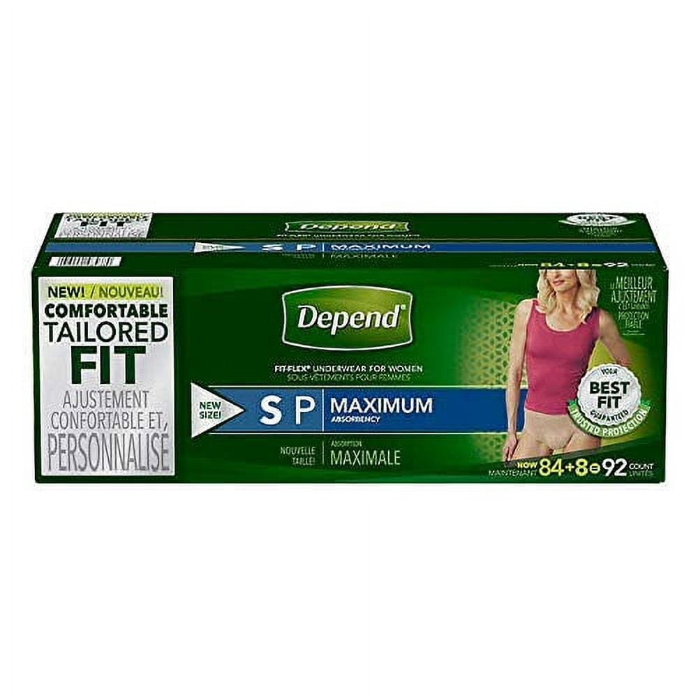 Depend Fit-Flex Underwear for Women, Small (92 Count) - Walmart.com