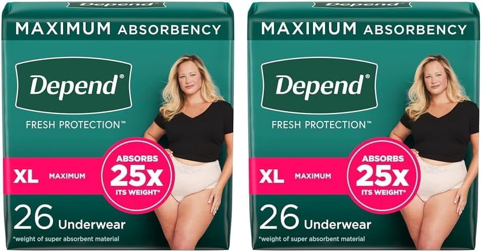 Depend Fresh Protection Adult Incontinence Underwear for Women ...