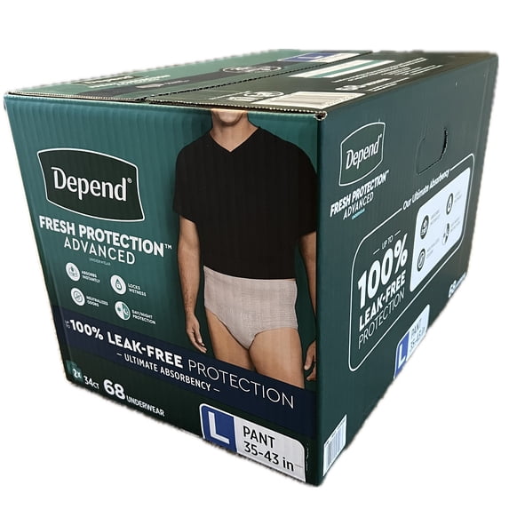 Depend Fresh Protection Advanced Underwear, Large, Ultimate Absorbent ...