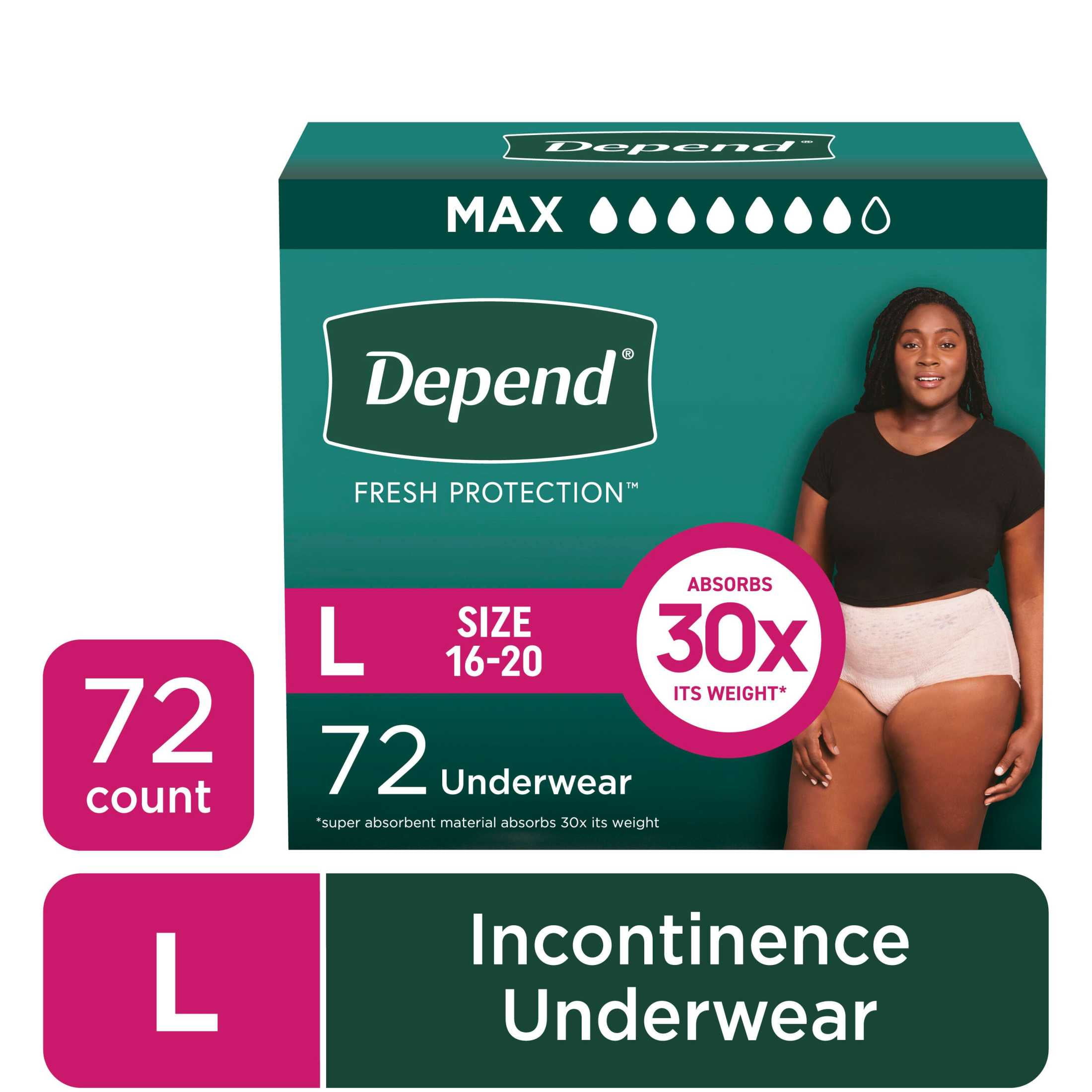 Depend Fresh Protection Incontinence Underwear for Women, Adult Diapers ...