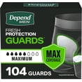 Depend Incontinence Pads for Men, High Absorbency, 104 Count, Bladder ...