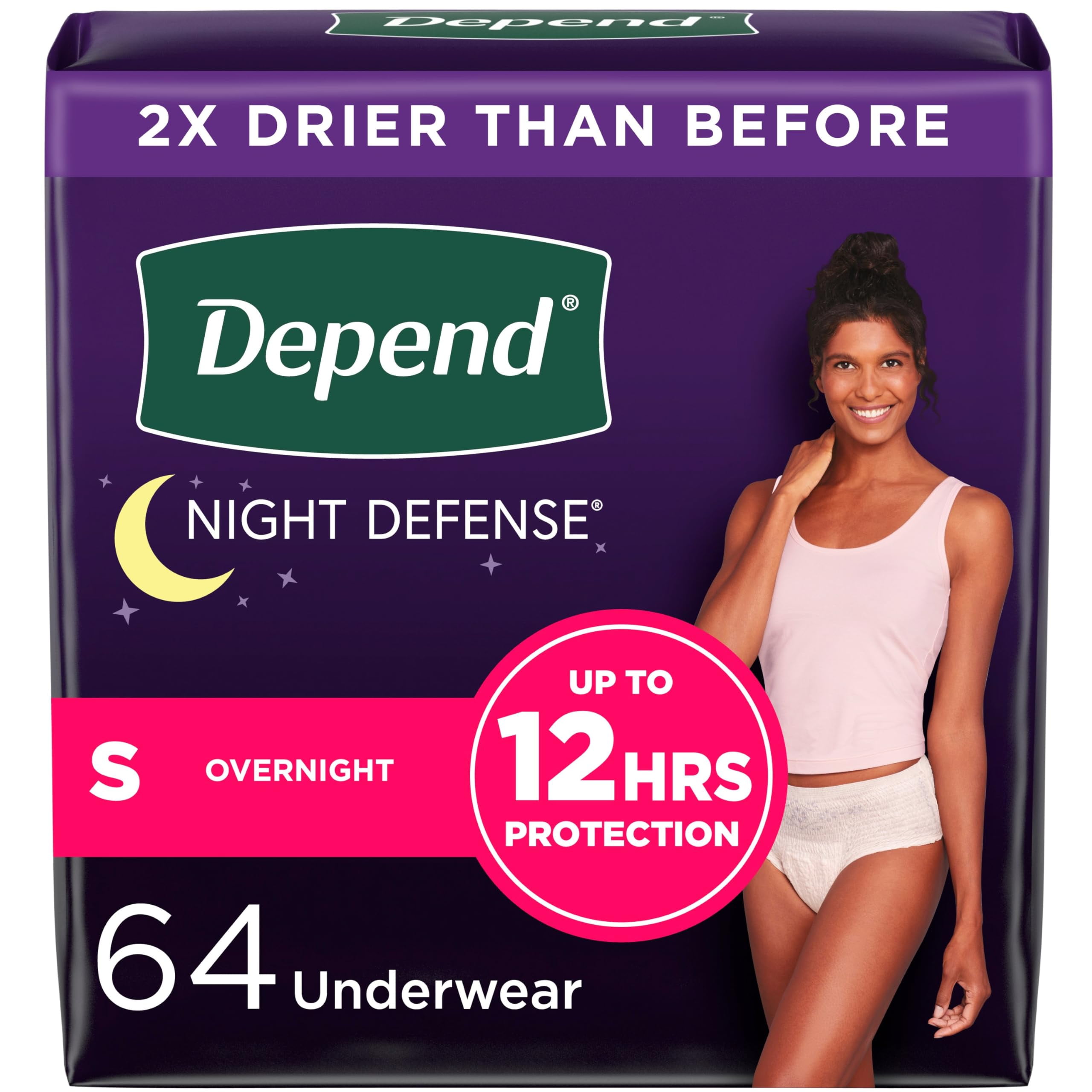 Depend Night Defense Adult Incontinence & Postpartum Bladder Leak ...