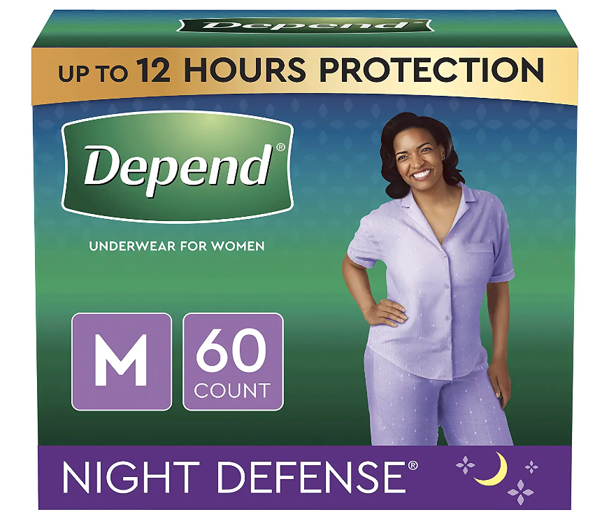 Depend Night Defense Adult Incontinence Underwear for Women, Disposable ...