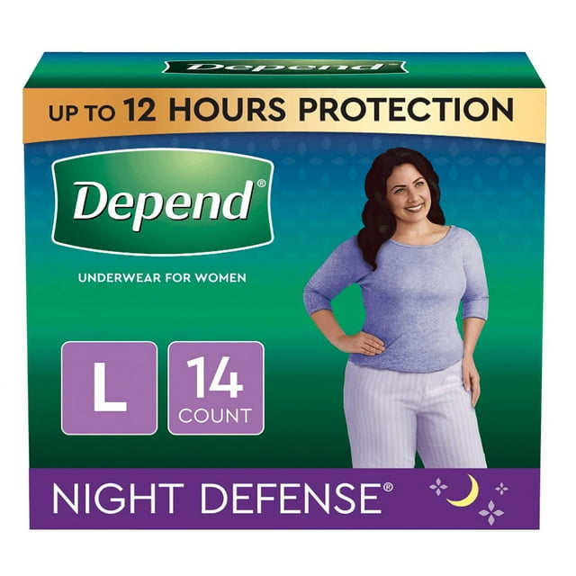Depend Night Defense Adult Incontinence Underwear for Women, Overnight ...