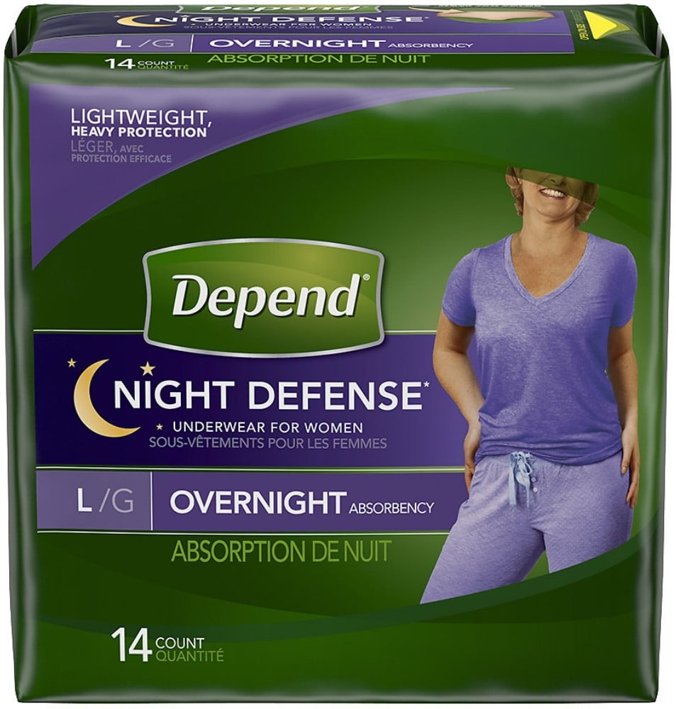 Depend Large Size Night Defense Incontinence Overnight Underwear for ...
