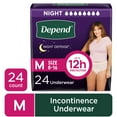 Depend Night Defense Incontinence Underwear for Women, Adult Diapers, M ...