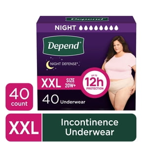 Depend Night Defense Adult Incontinence Underwear for Men, Disposable ...