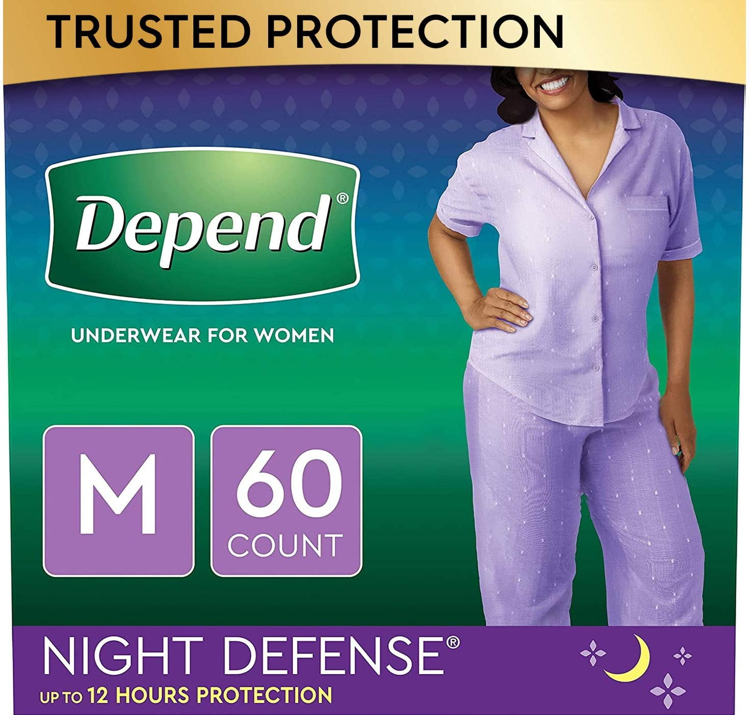 Depend Night Defense Incontinence Underwear for Women, Overnight ...