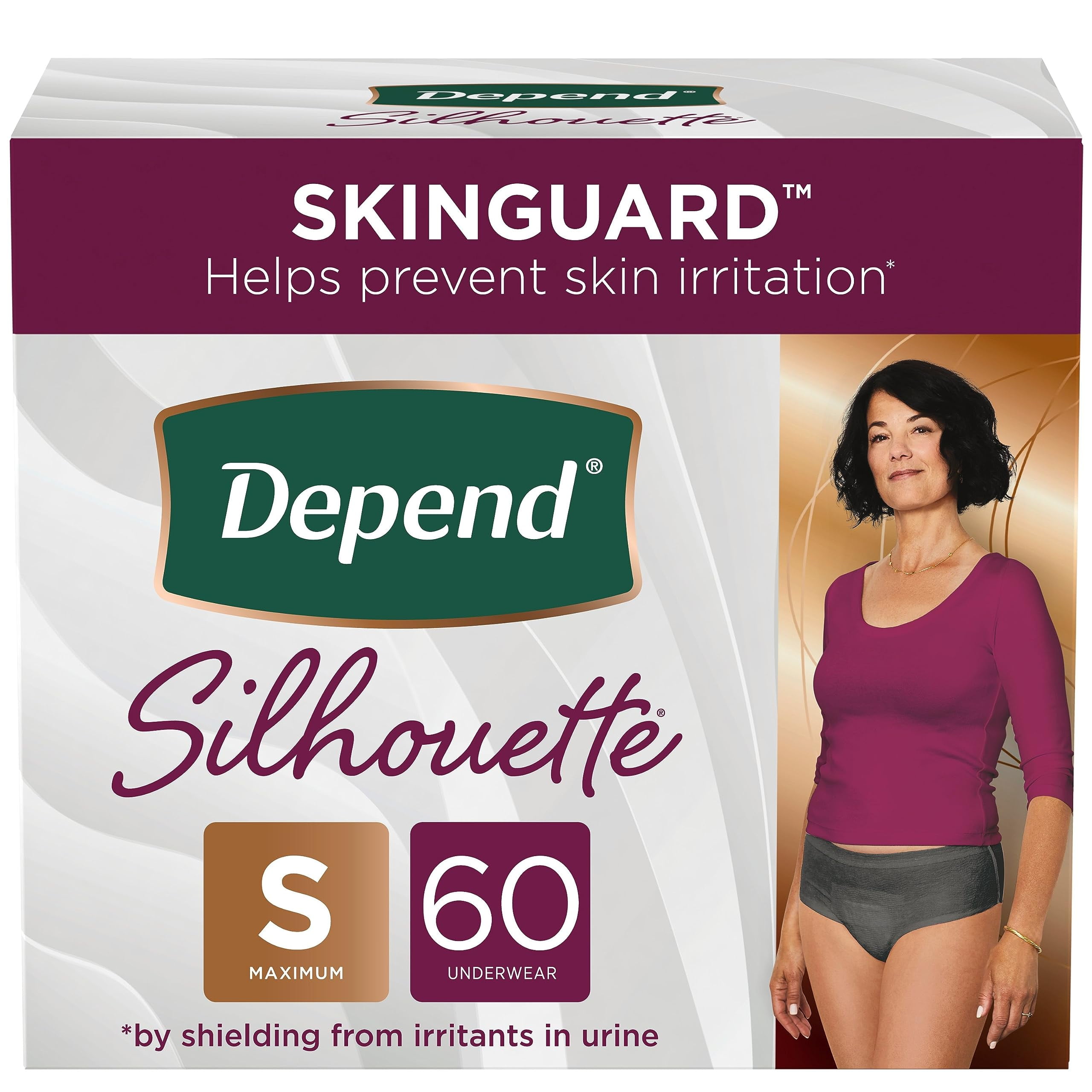 Depend Silhouette Adult Incontinence and Postpartum Underwear for Women ...