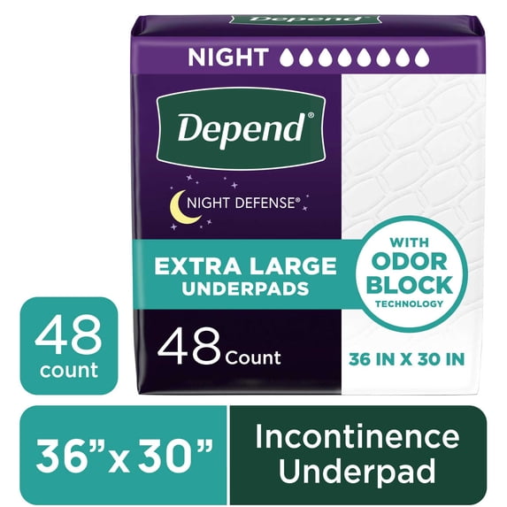 Depend, Underpads 36" x 30" XL, Disposable Adult Bed Pads, 48 ct ...