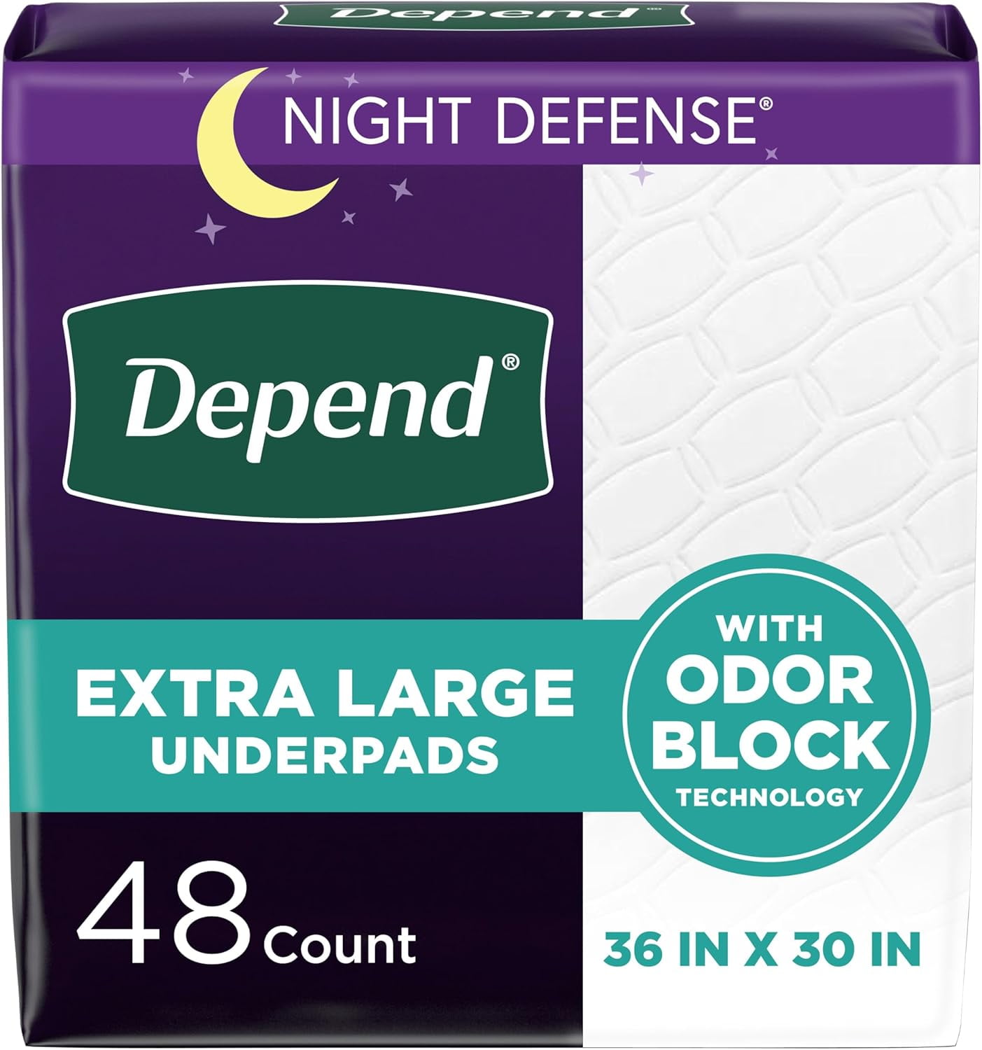 Depend Underpads XL, Disposable Incontinence Bed Pads for Adults, Slip ...
