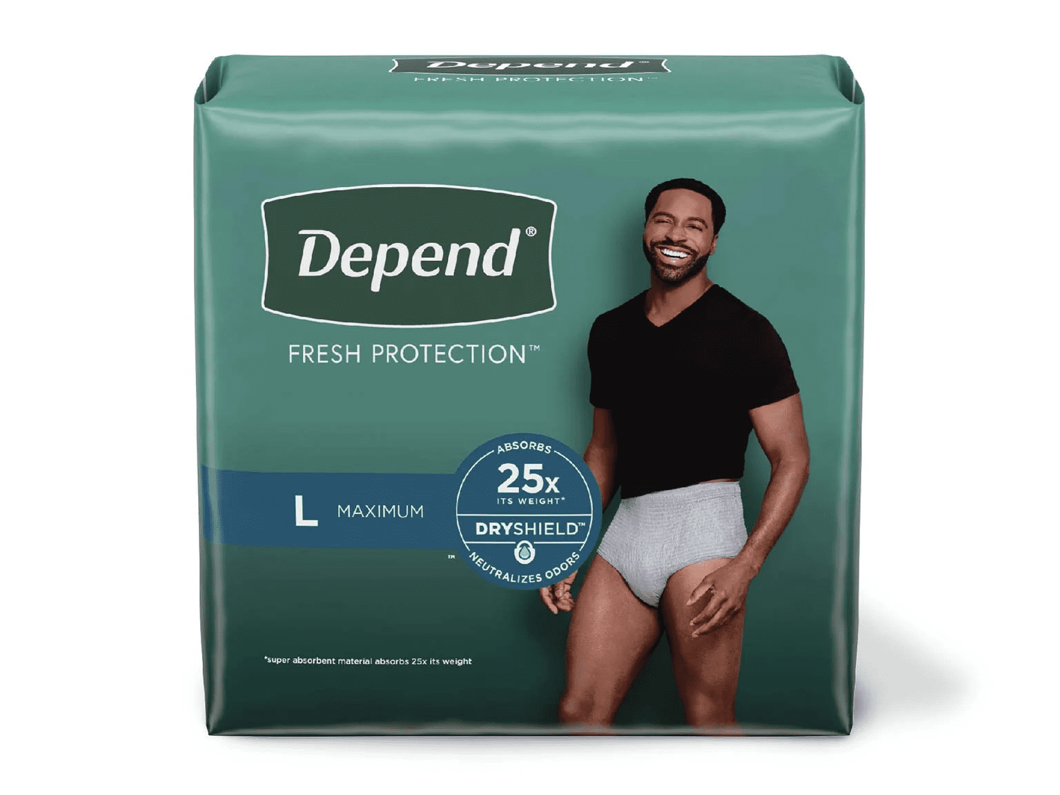 Depend Underwear for Men, Heavy Absorbency, Large, 17 Count - Walmart.com