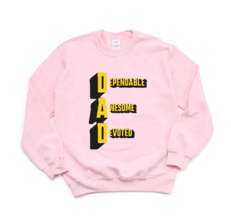 Dependable Awesome Devote Bold Lettering Quote Style Dad Papa Grandpa ...