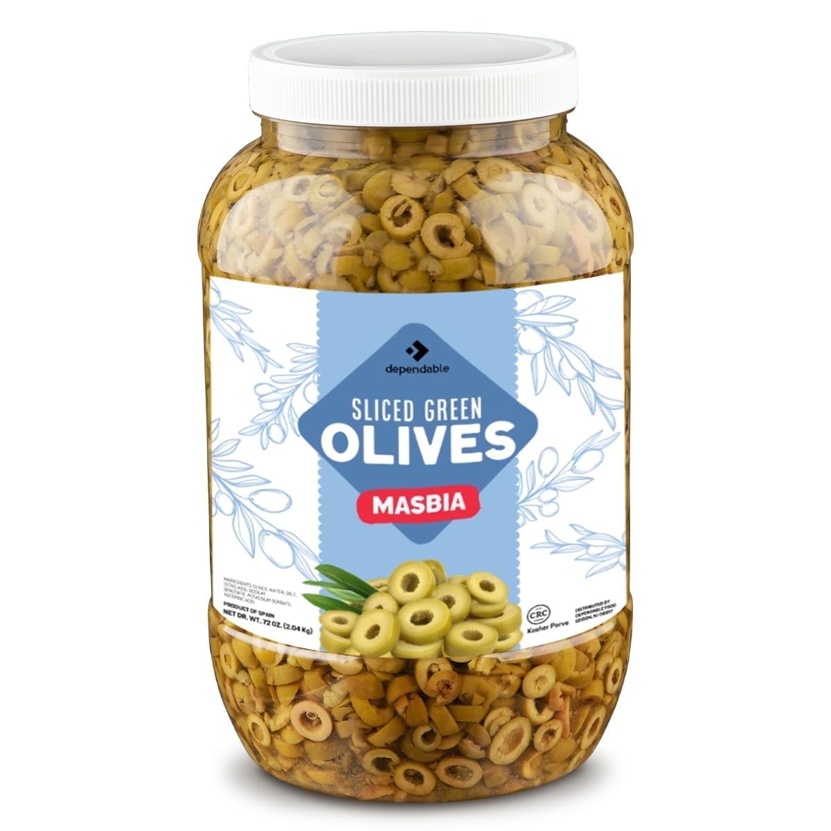 Dependable Food Green Sliced Olives Drained Weight and Kosher Certified ...
