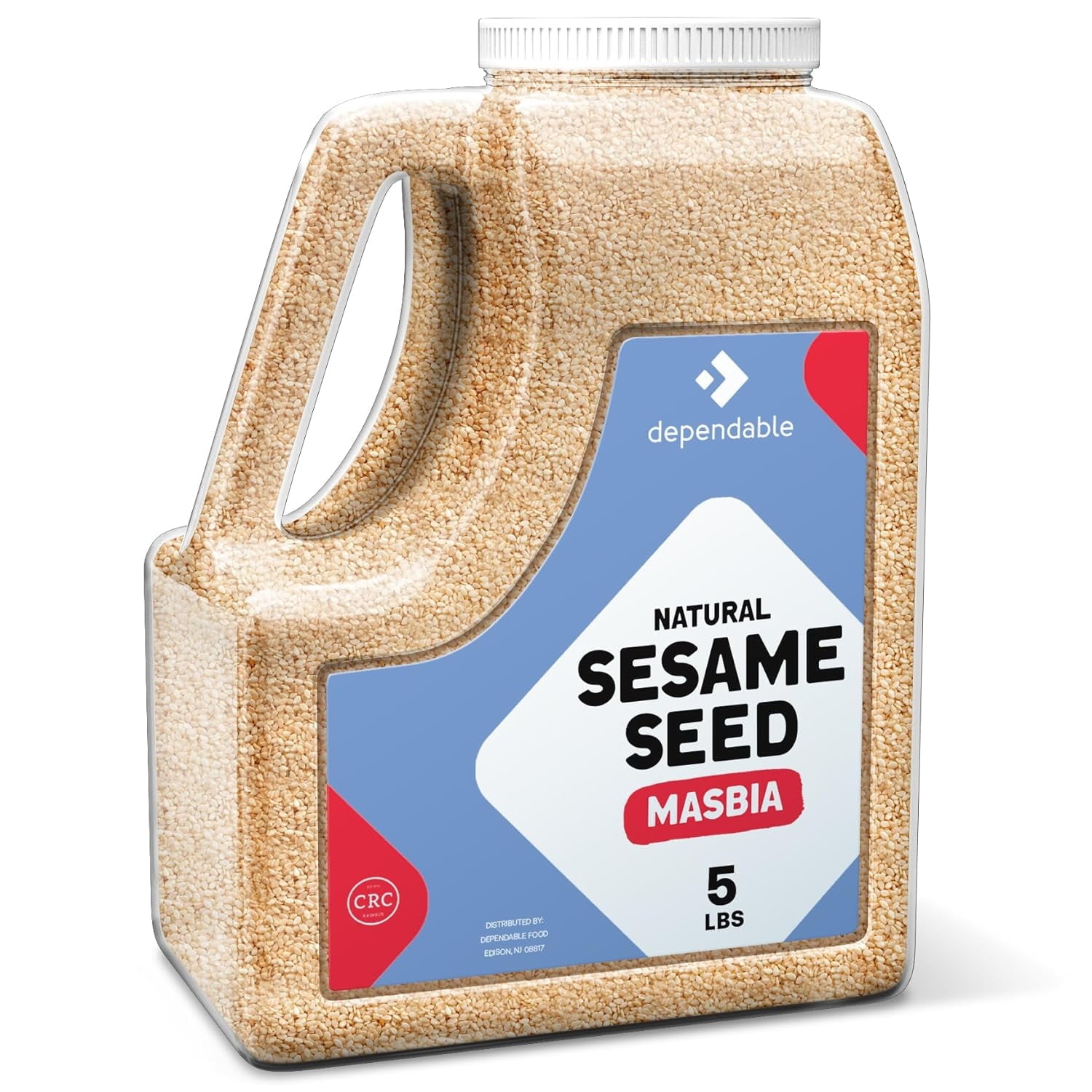 Dependable Food Sesame Seeds, 5-Lb Jar for Snacks and Sushi Rice ...
