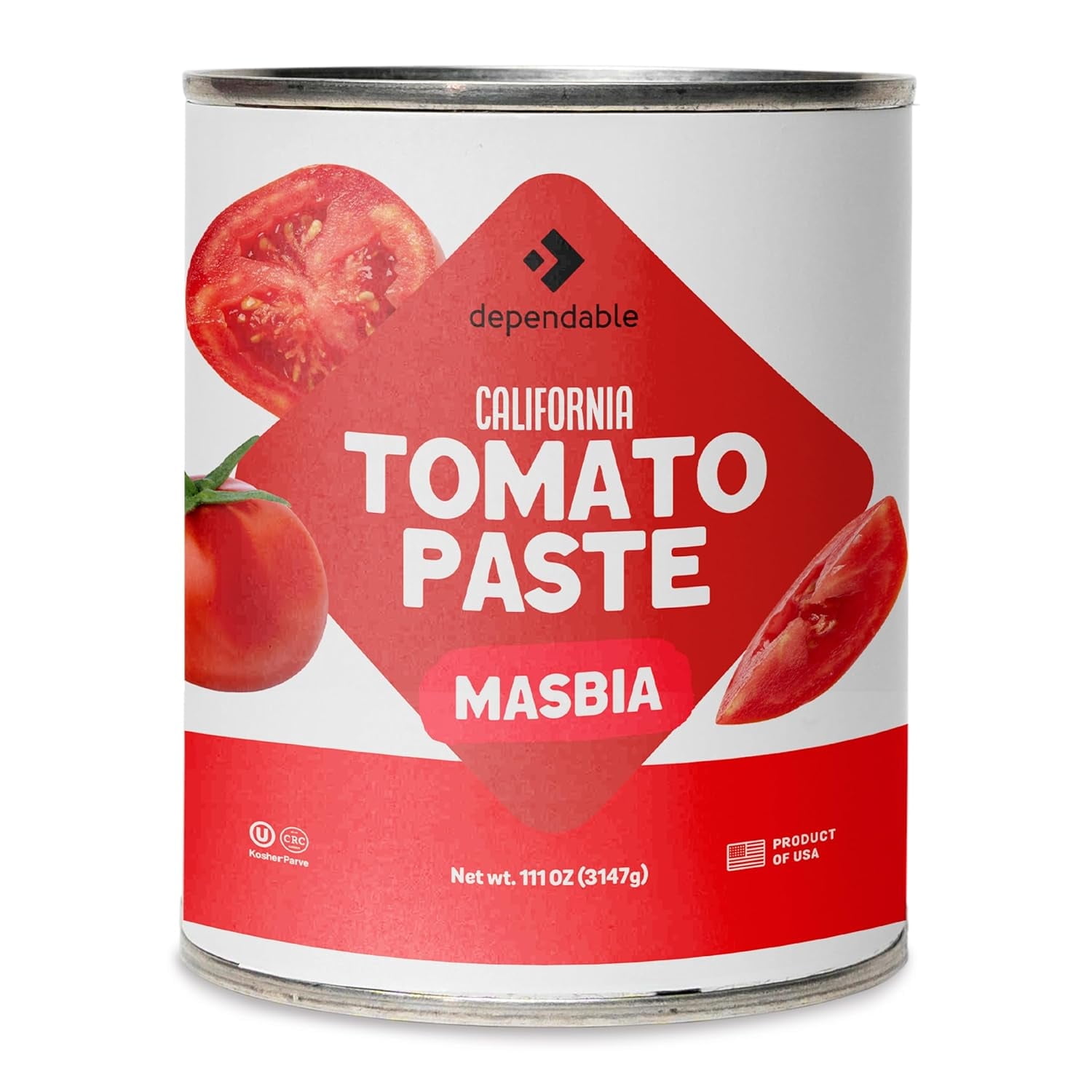 Dependable Food Tomato Paste, Kosher, Gluten Free, & Vegan Canned ...