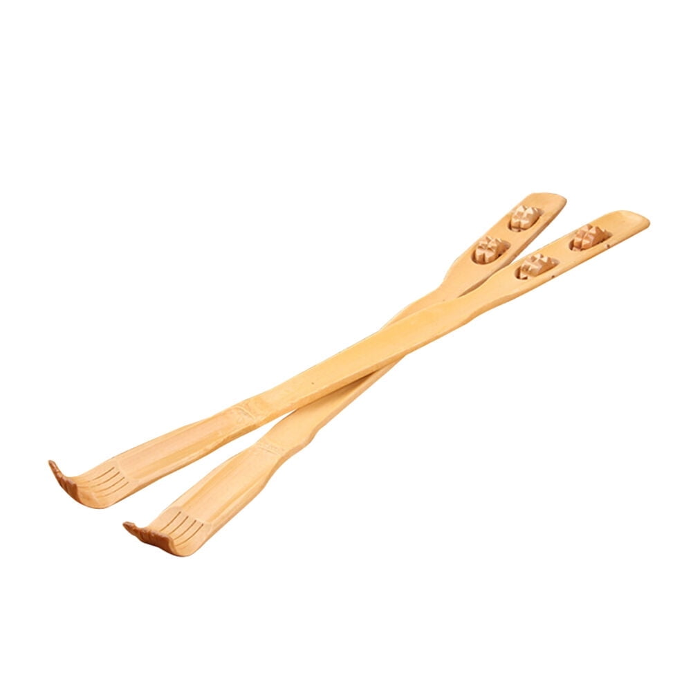 Dependable Industries Bamboo Back Scratcher and Massage Roller Set, 2 ...