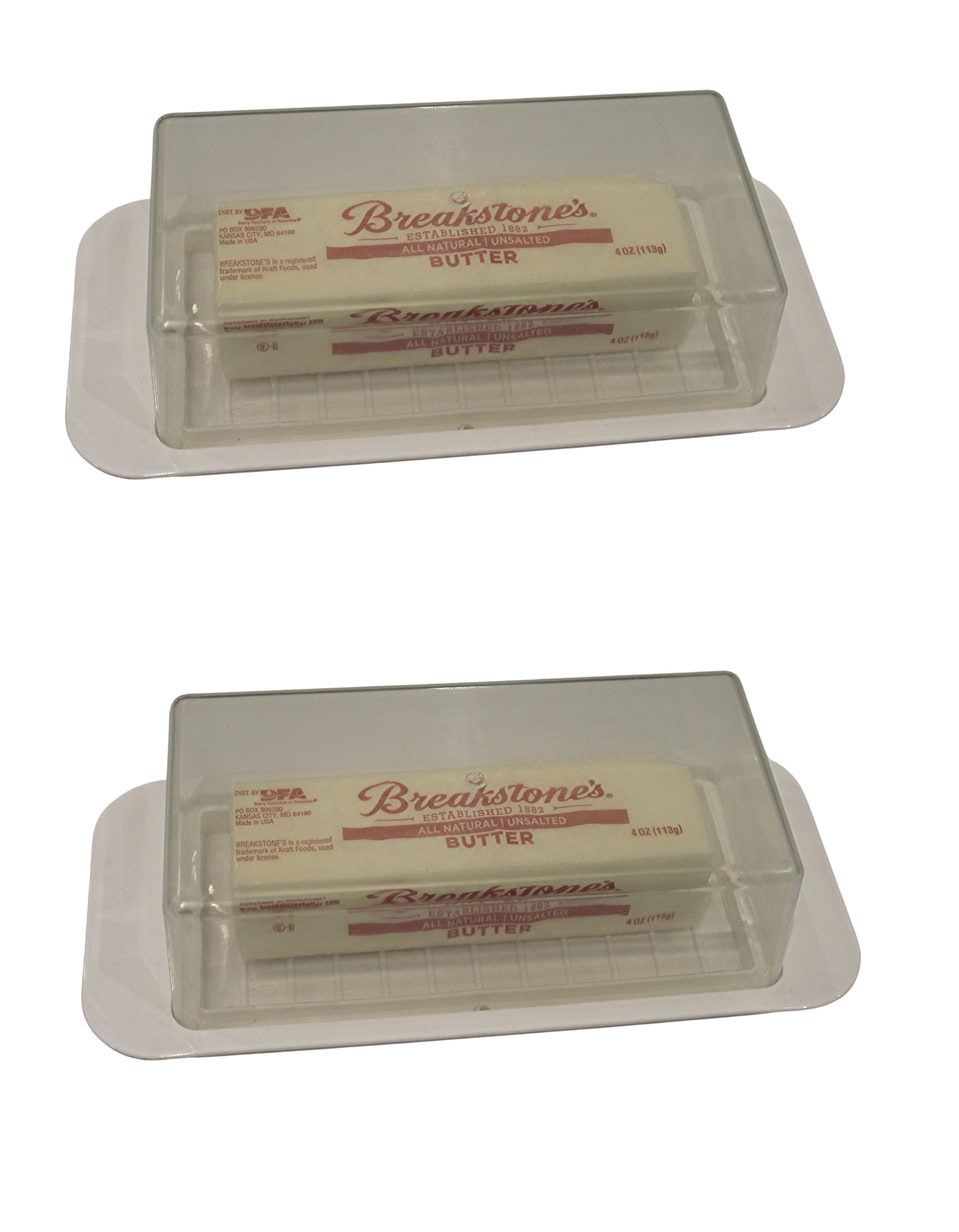 Dependable Industries 2 Pack Butter Dish With Cover and Handles Fits ...