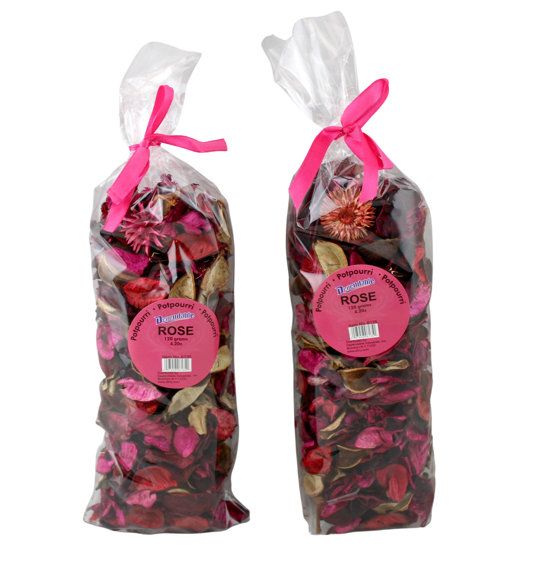 Dependable Industries Fresh Scent Rose Potpourri, 2 Pack Large Bags ...