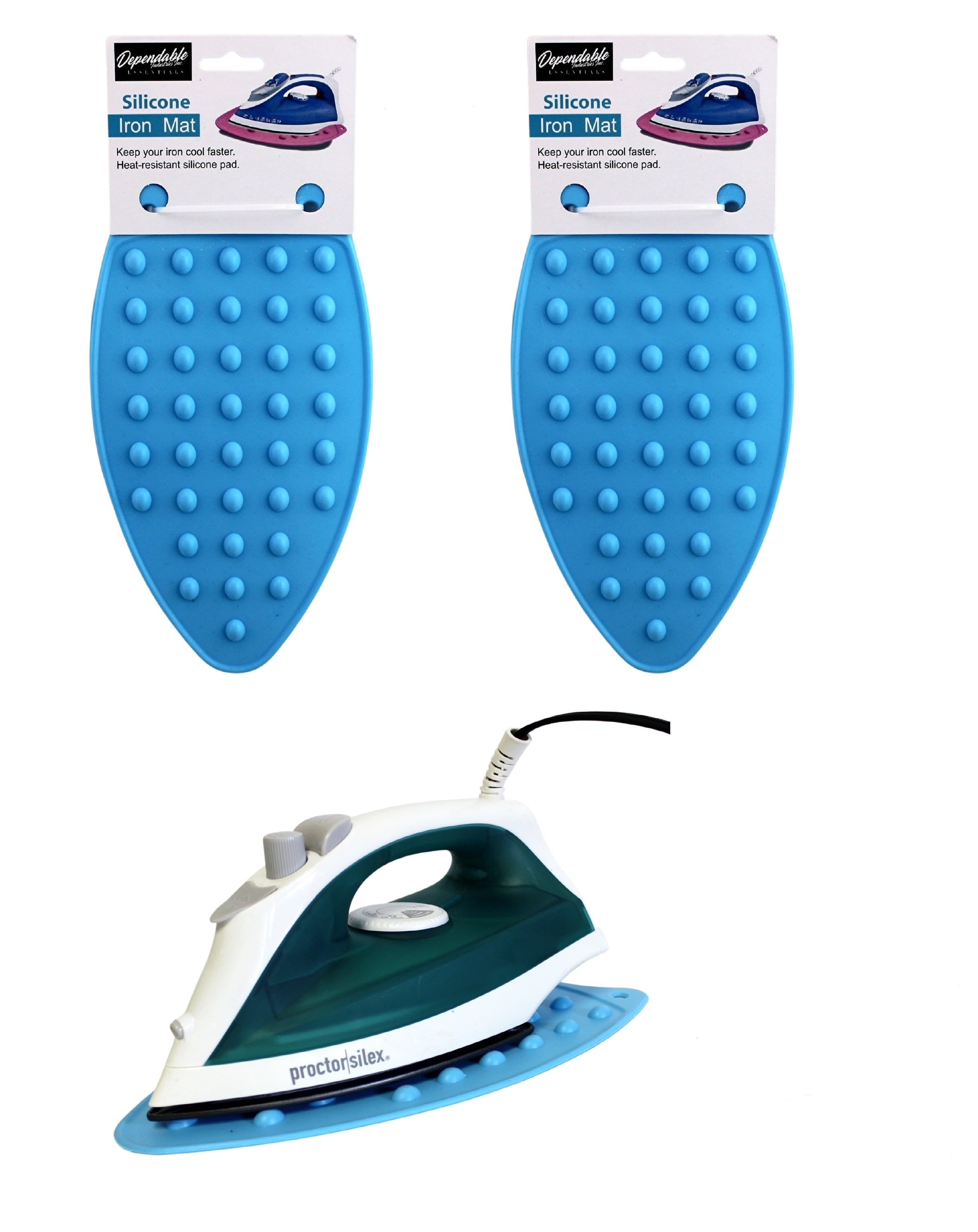 Dependable Industries 2-Piece Silicone Iron Rest Pads – Heat-Resistant ...