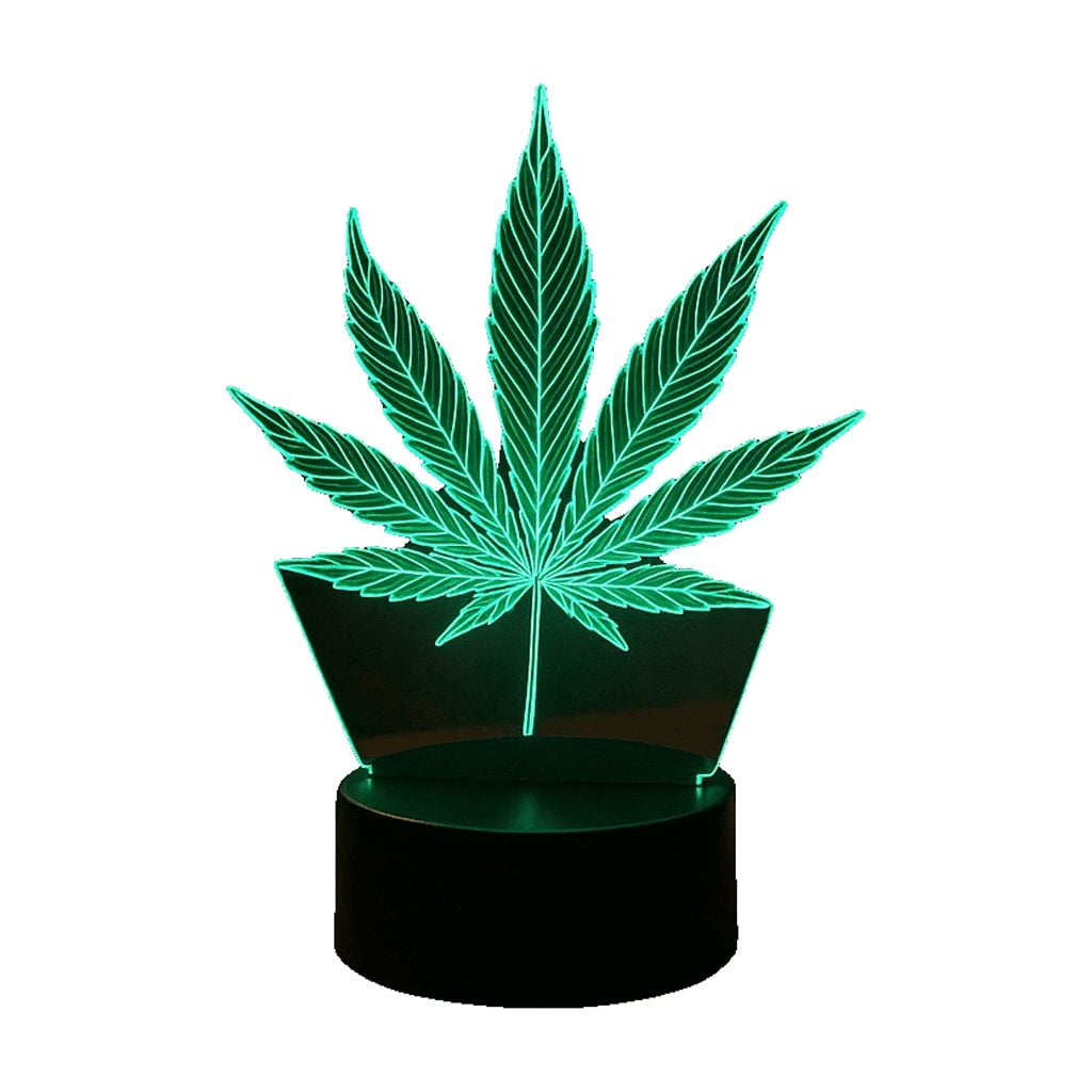Dependable Industries 3D Mood Colored Cool Marijuana Leaf LED Light, 7 ...
