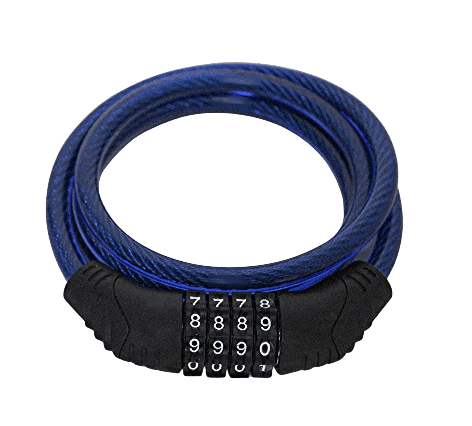 Dependable Industries 4-Digit Resettable Combination Bicycle Cable Lock ...