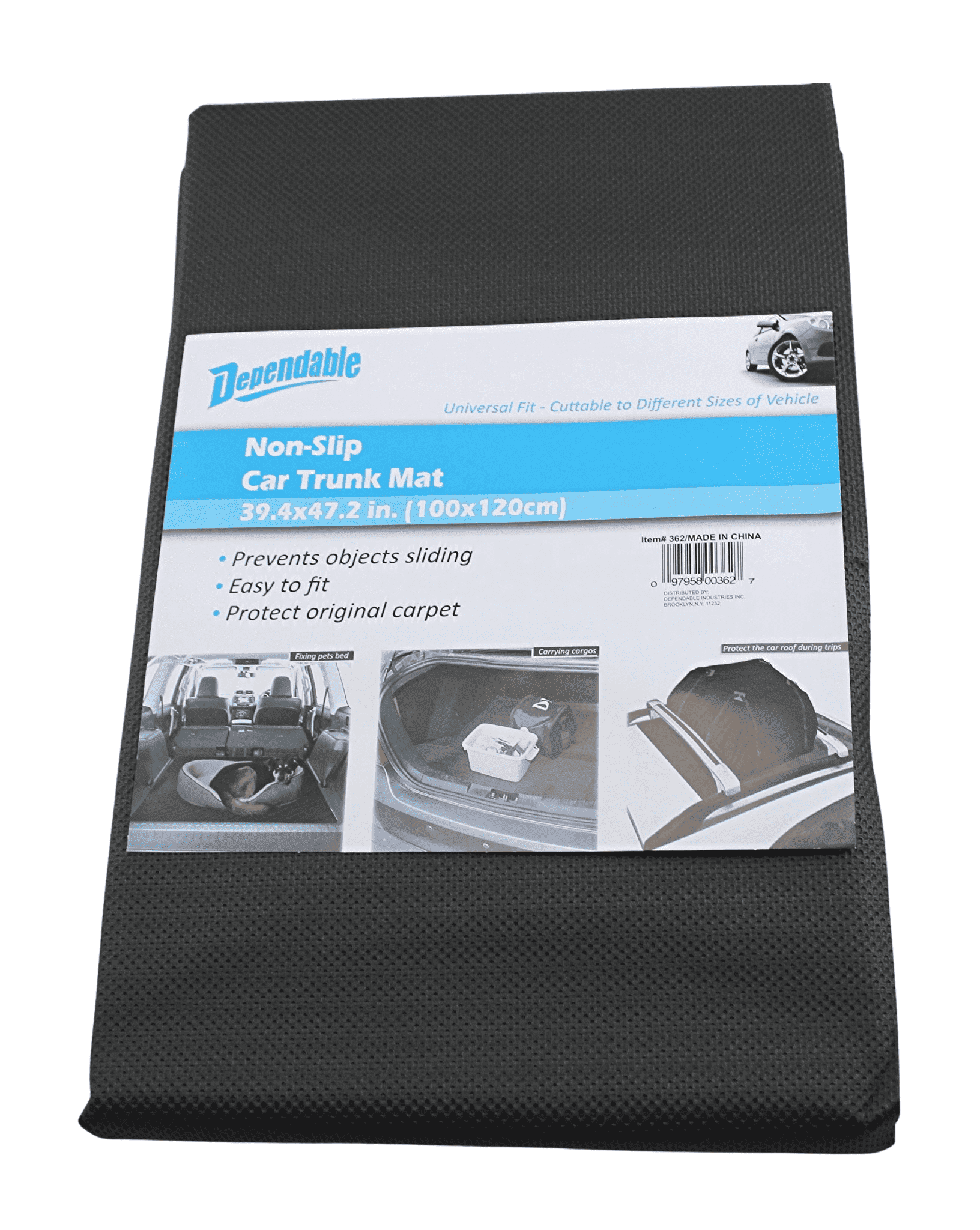 "Dependable Industries Black Universal Cargo Trunk Mat, Cut-to-Fit, 39. ...