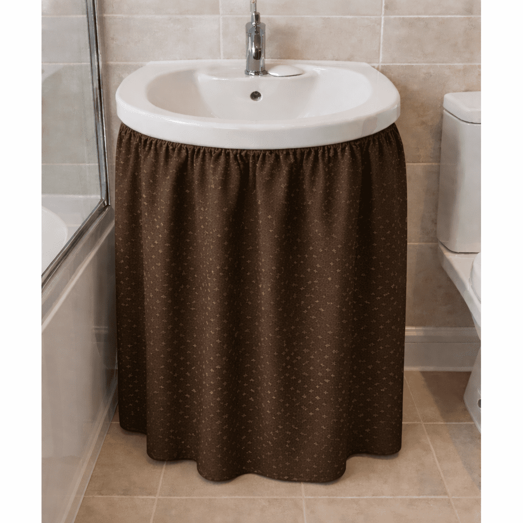 Brown Sink Skirt Diamond Stitch Fabric Waterproof - Walmart.com