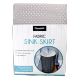 Dependable Industries Silver Diamond Stitch Fabric Sink Skirt ...
