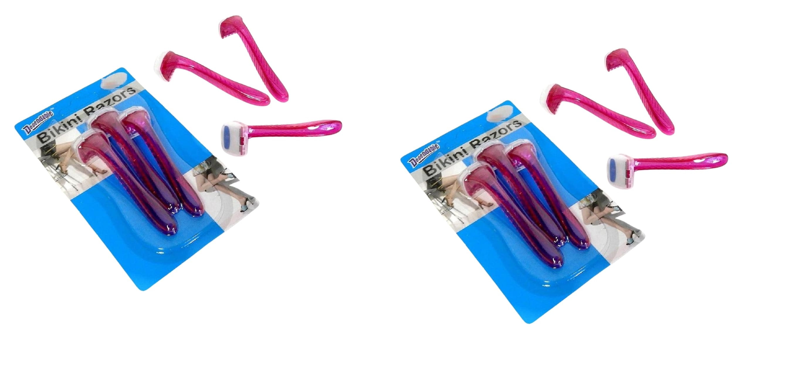 Dependable Industries 6 Pack Bikini Razors for Hair Removal, Ideal for ...