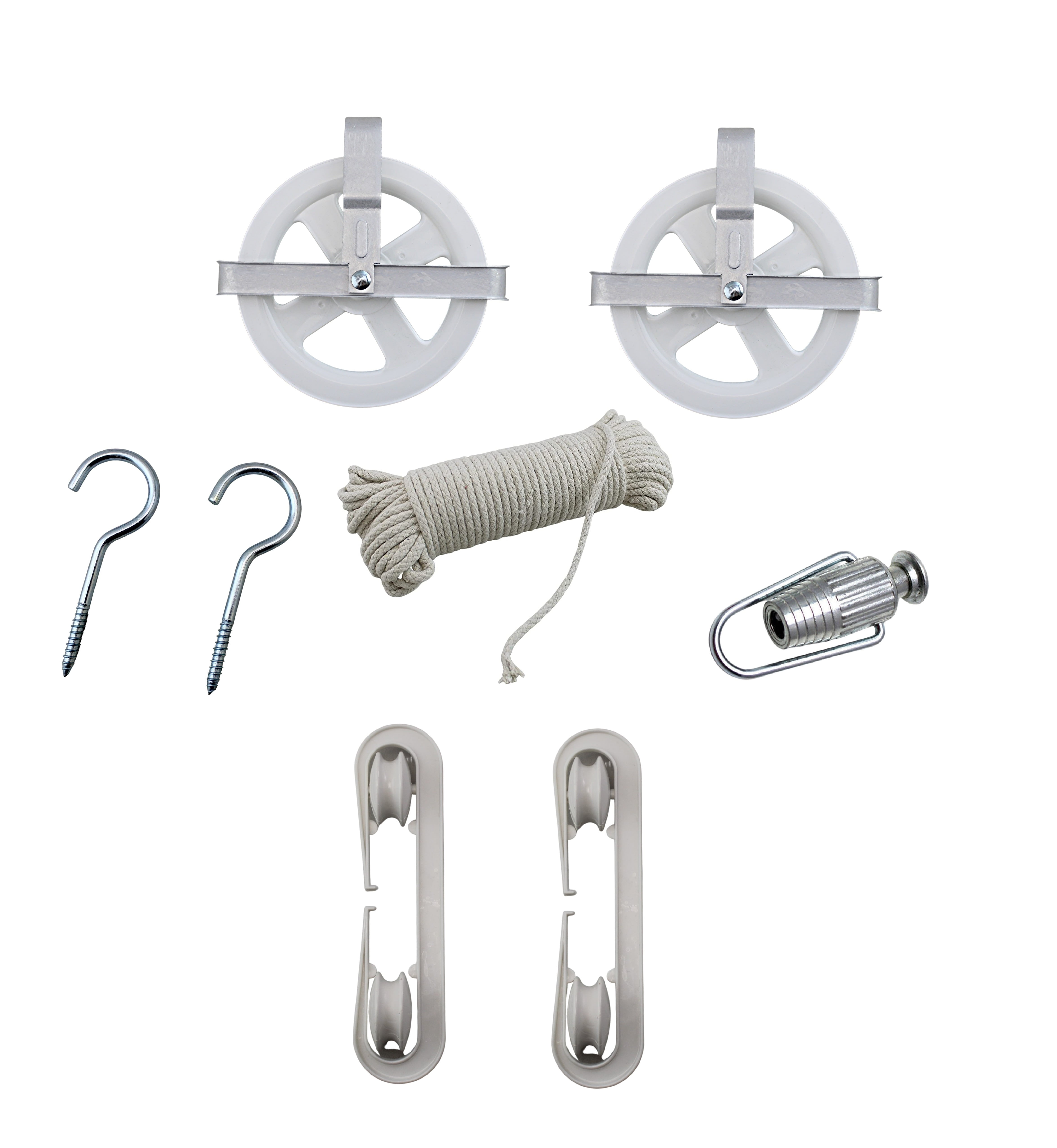 Dependable Industries Inc. Heavy-Duty 100ft Laundry Clothesline Kit ...