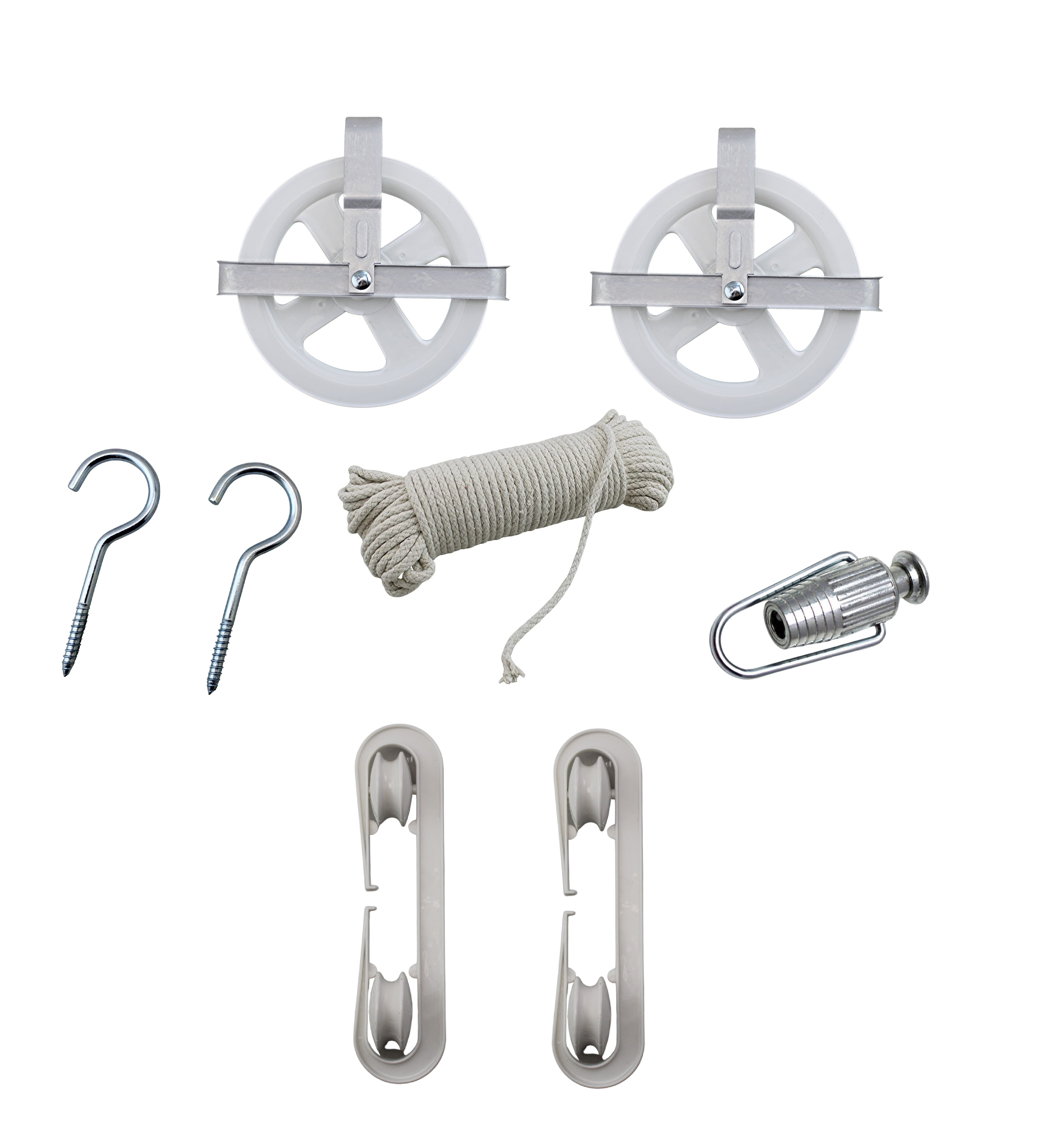 Dependable Industries Laundry Clothesline Kit, 100ft Cotton Rope ...