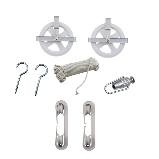 Dependable Industries Inc. Heavy-Duty 100ft Laundry Clothesline Kit ...