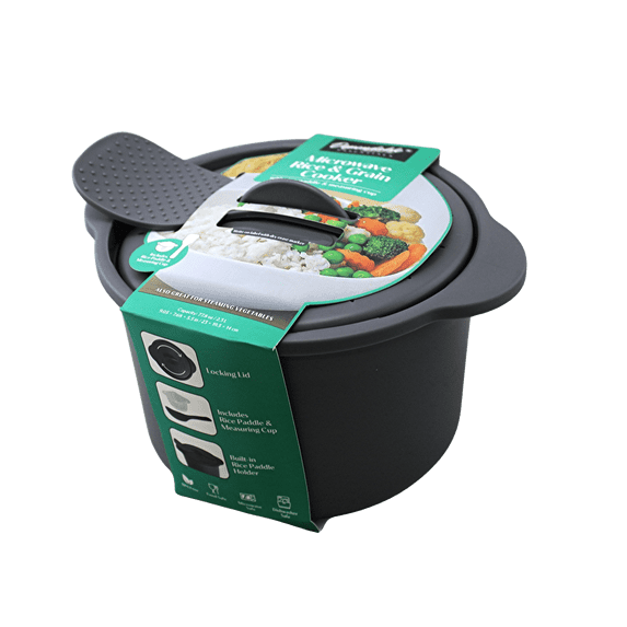 Dependable Industries Microwave Rice Cooker, Veggie Steamer, 2.7L with ...