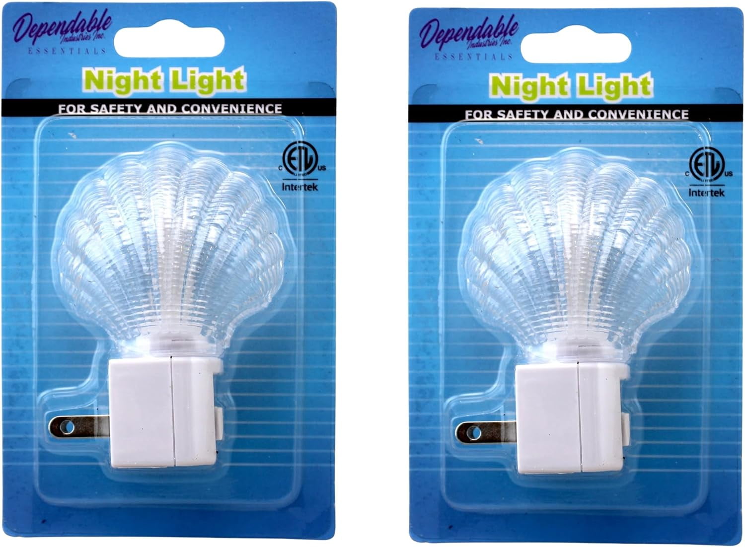 Dependable Industries Inc. Essentials: 2-Piece Sea Shell LED Night ...