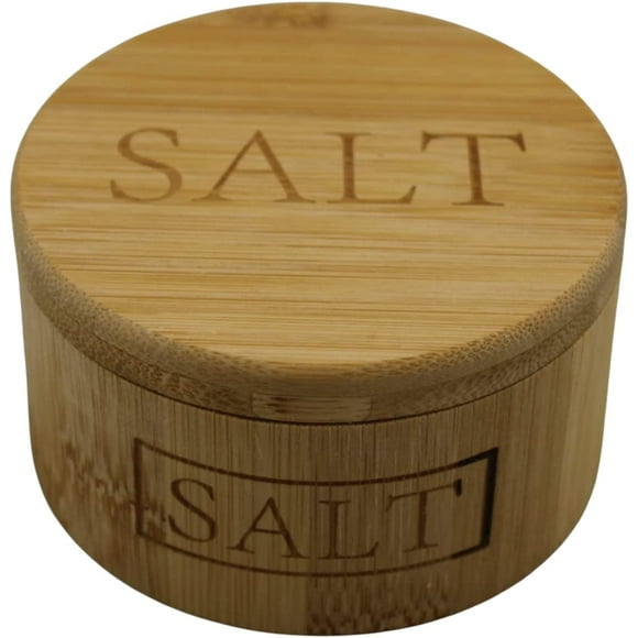 Elegant Wooden Salt Containers for Kitchen Storage and Seasonings